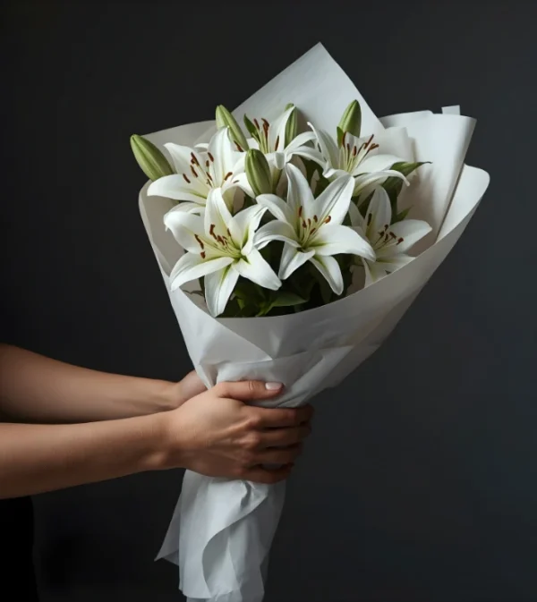 Pure White Lily Bouquet - Sensation Flowers & Gifts